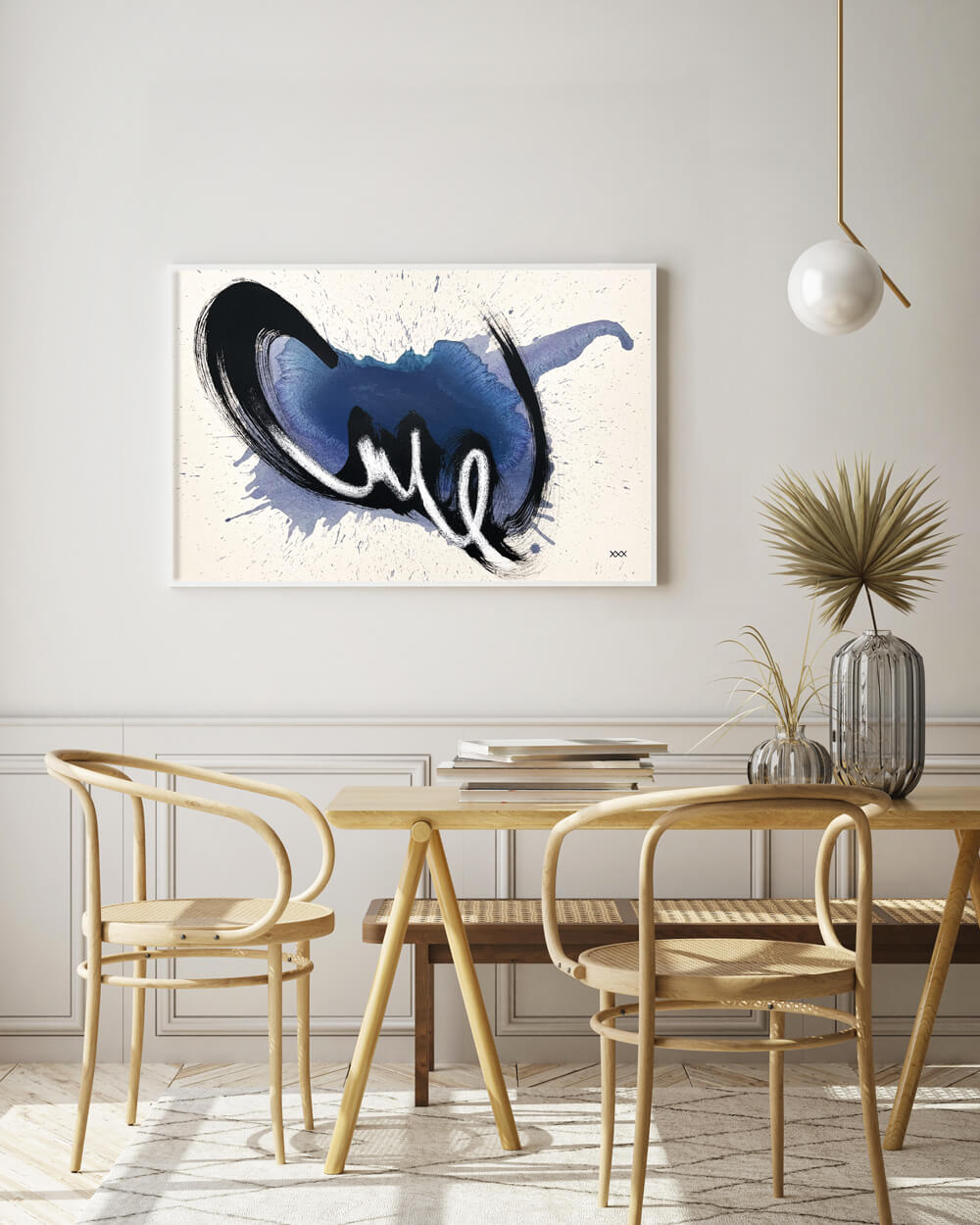 Tableau abstrait "Tableau abstrait minimaliste "Joie intense" " | Angela BP